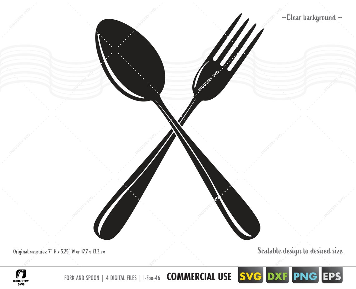 Fork Svg Fork and Spoon Svg Fork and Spoon Clipart Kitchen - Etsy