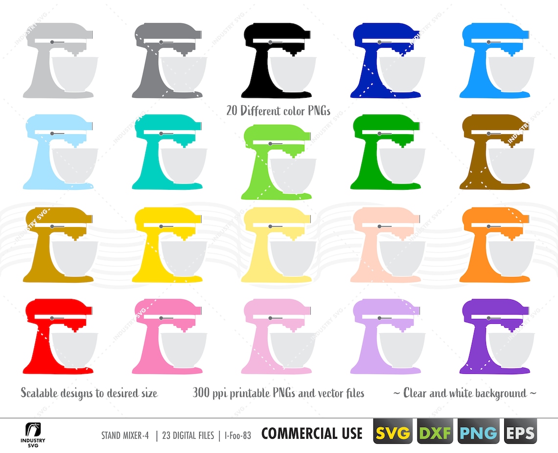 Stand Mixer Svg, Baking Utensils Clipart, Kitchen Electric Mixer Svg ...