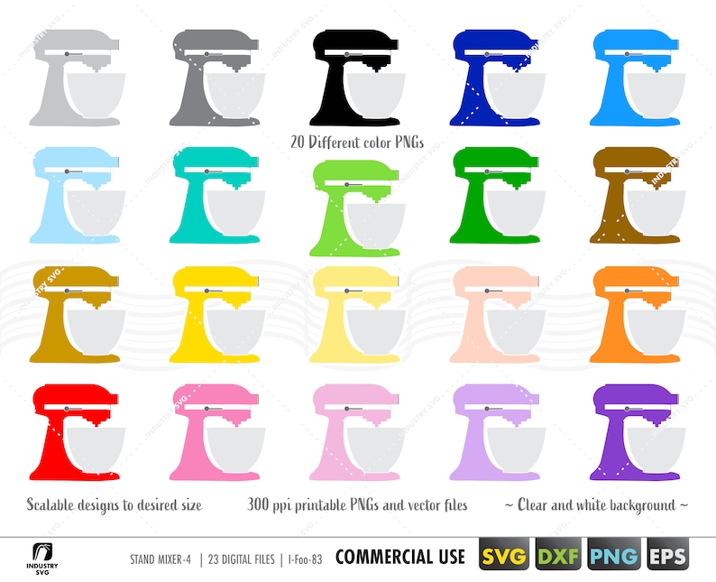 Stand Mixer Svg Baking Utensils Clipart Kitchen Electric - Etsy