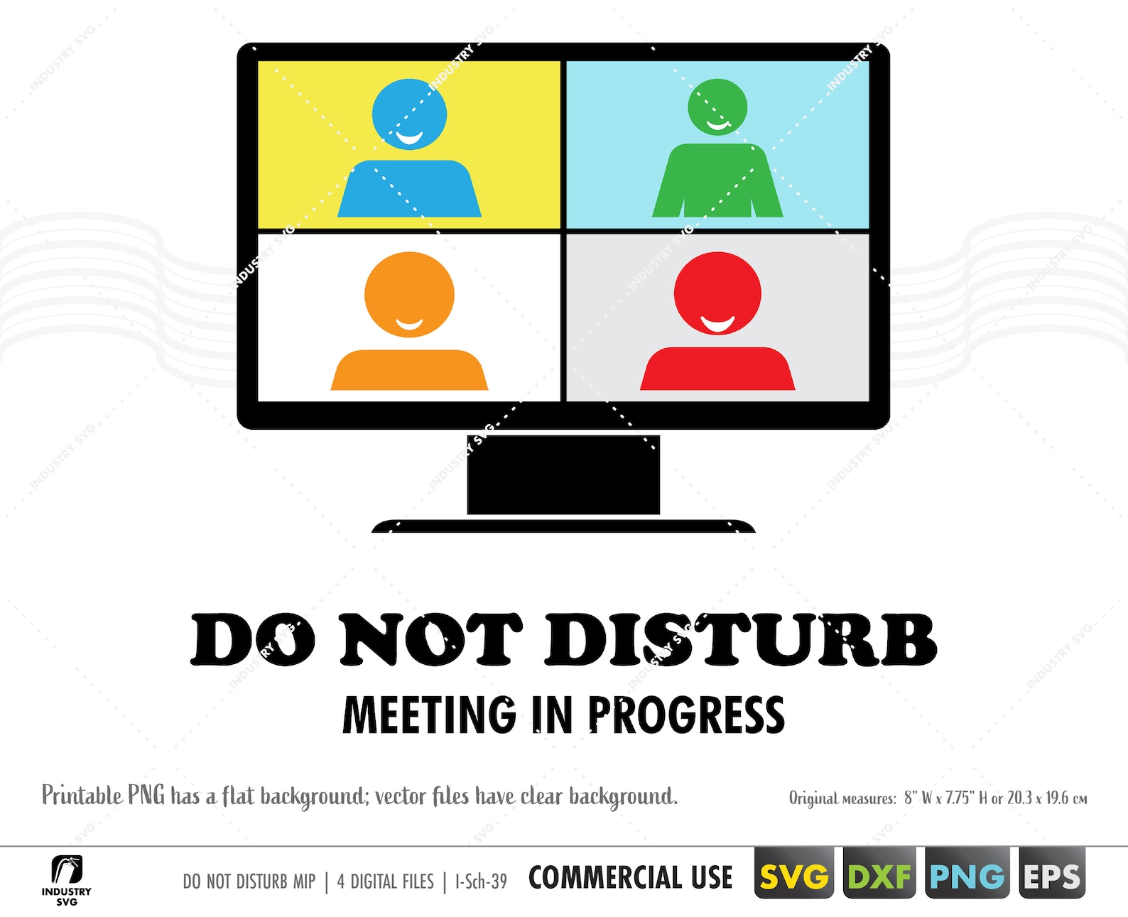 Printable Do Not Disturb Sign, Meeting in Progress Svg, Online Meeting ...