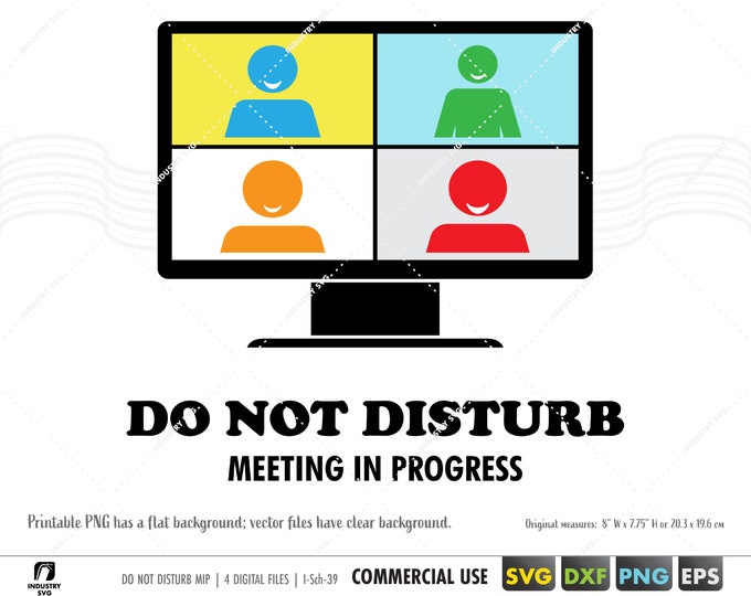 Printable Do Not Disturb Sign Meeting in Progress Svg Online - Etsy