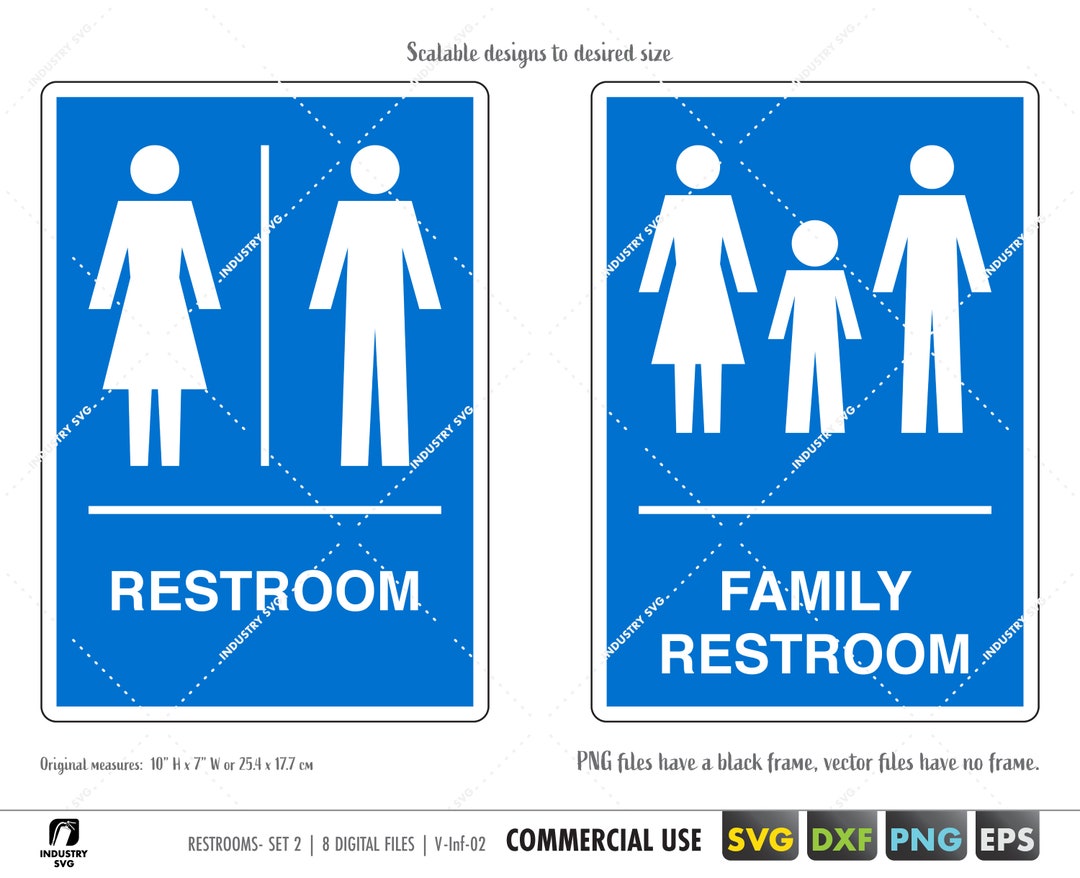 Restroom Sign Svg, Restroom Svg, Bathroom Sign Svg, Toilet Sign ...