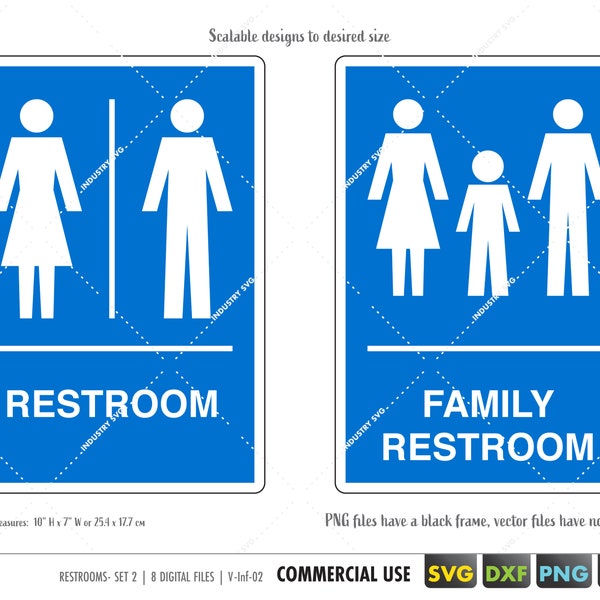 Restroom Svg Etsy