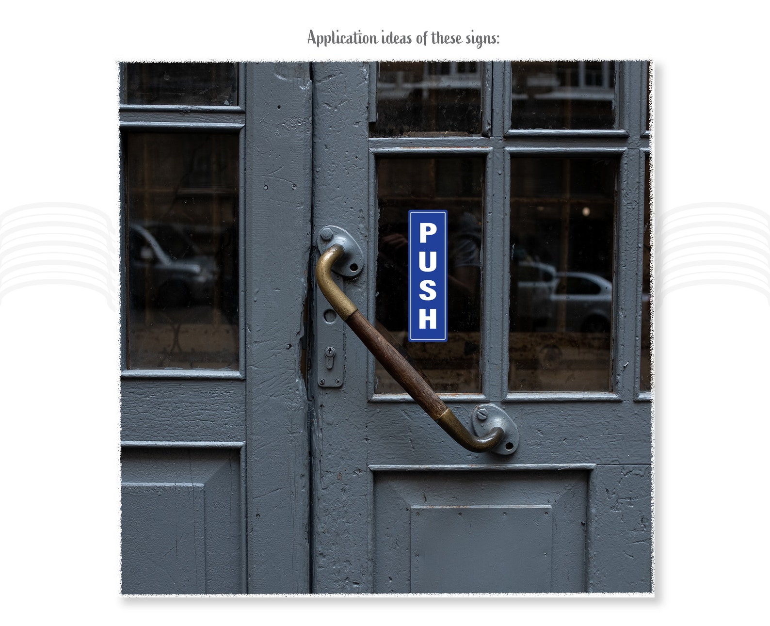 Push Pull Vertical Door Signs Set Svg, Printable Door Sign Png, Push ...