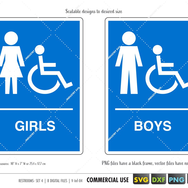 Boys and Girls Bathroom Signs - Etsy