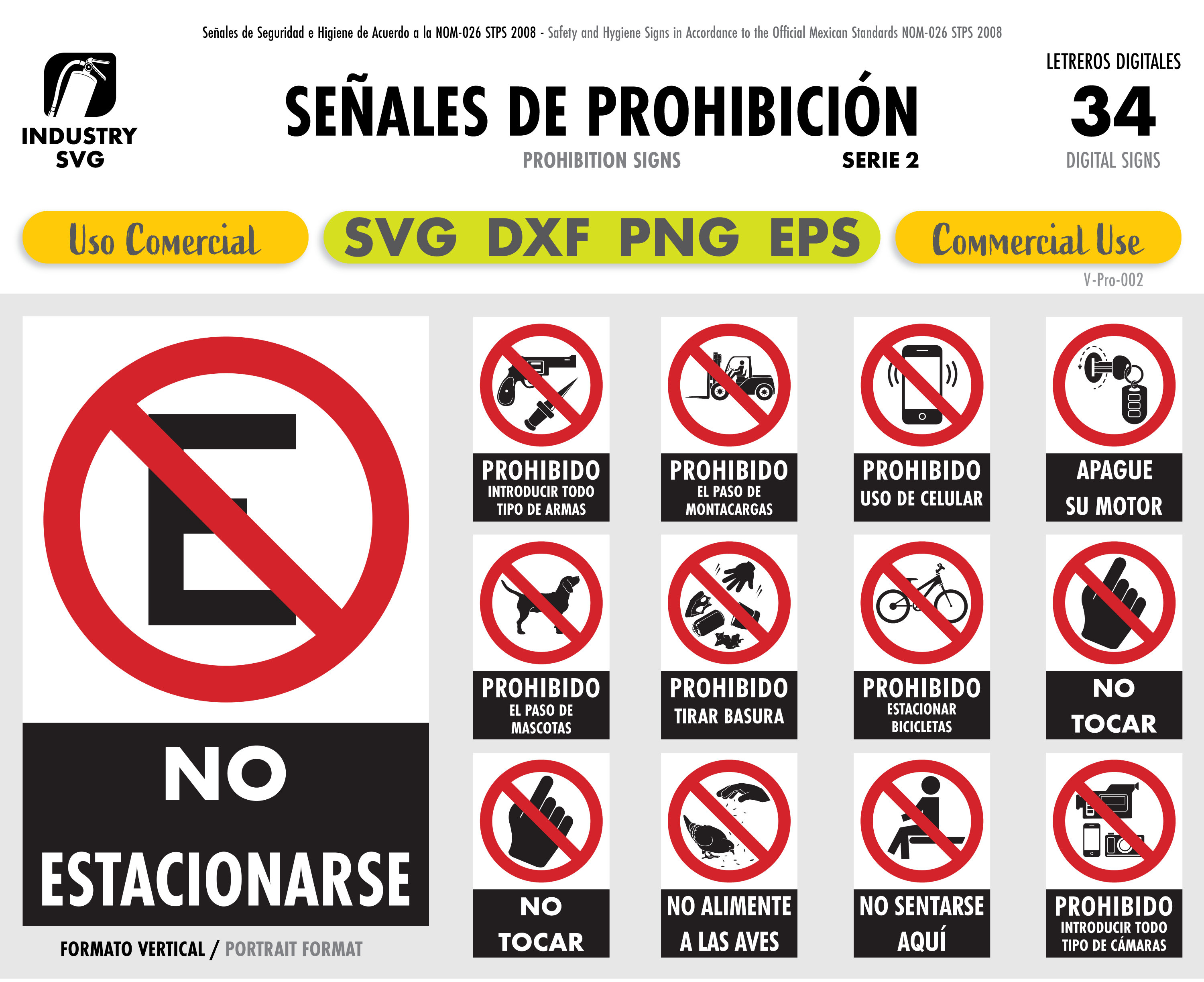 Prohibition Signs Bundle Svg No Cell Svg No Touch Sign No - Etsy Canada