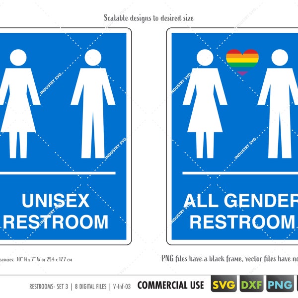 Gender Bathroom Sign Etsy