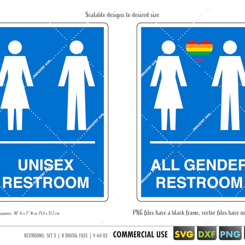 All Gender Restroom Sign - Etsy