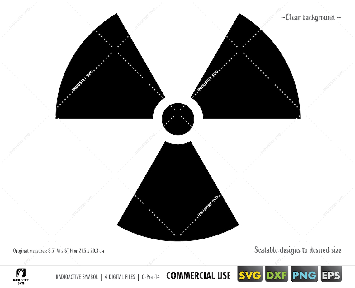 Radioactive Symbol Svg Radiation Symbol Svg Radioactive | Etsy