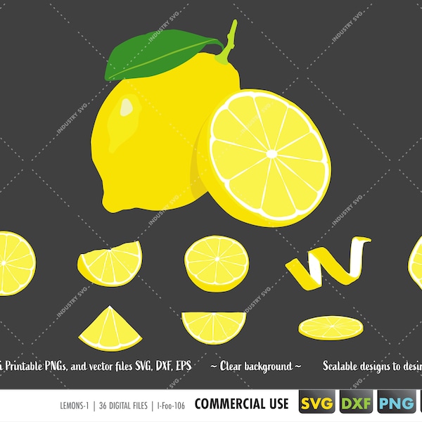 Lemon Svg - Etsy