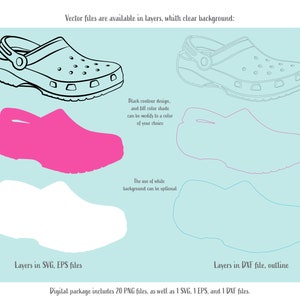 Clog Shoes Svg, Dxf, Eps, Sandals Clipart, Clog for Stickers Png ...