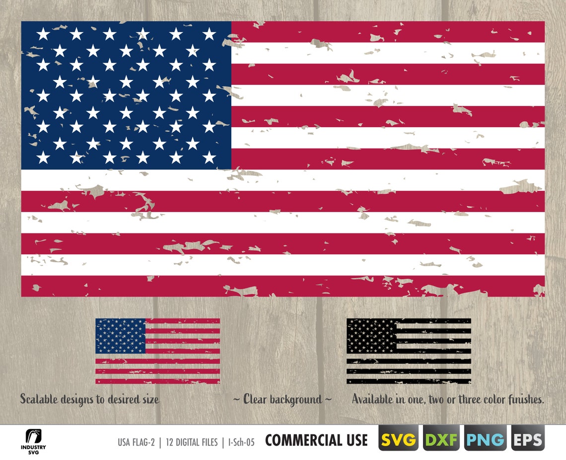 US Flag Svg American Distressed Flag Svg Usa Distressed Flag - Etsy