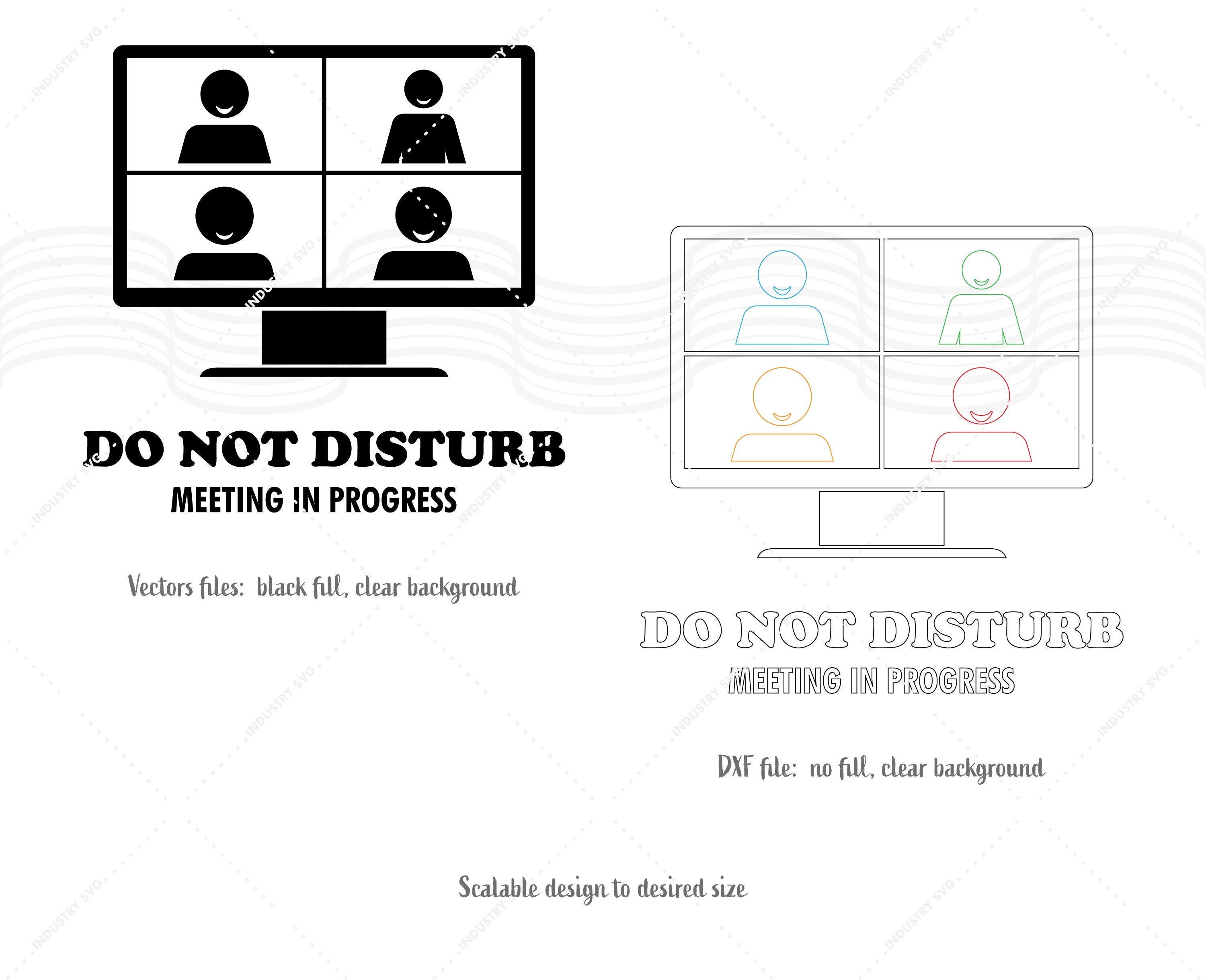 Printable Do Not Disturb Sign Meeting in Progress Svg Online - Etsy Canada