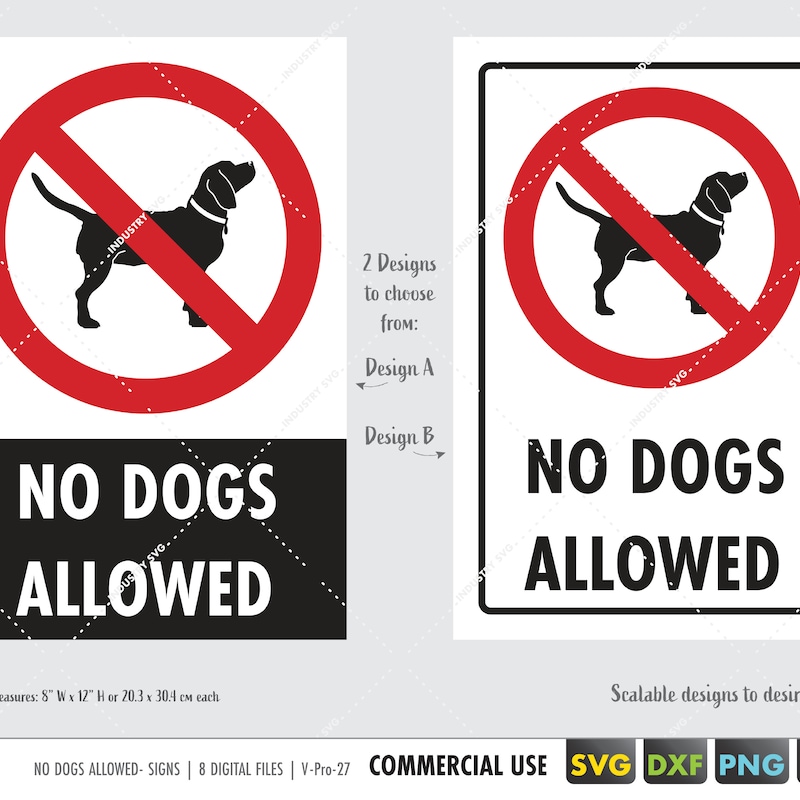 Dogs Prohibited Sign - Etsy