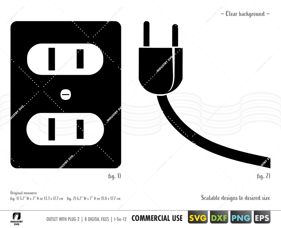 Electrical Outlet Svg, Socket Svg, Plug Svg, Dwr Outlet Template, Plug ...