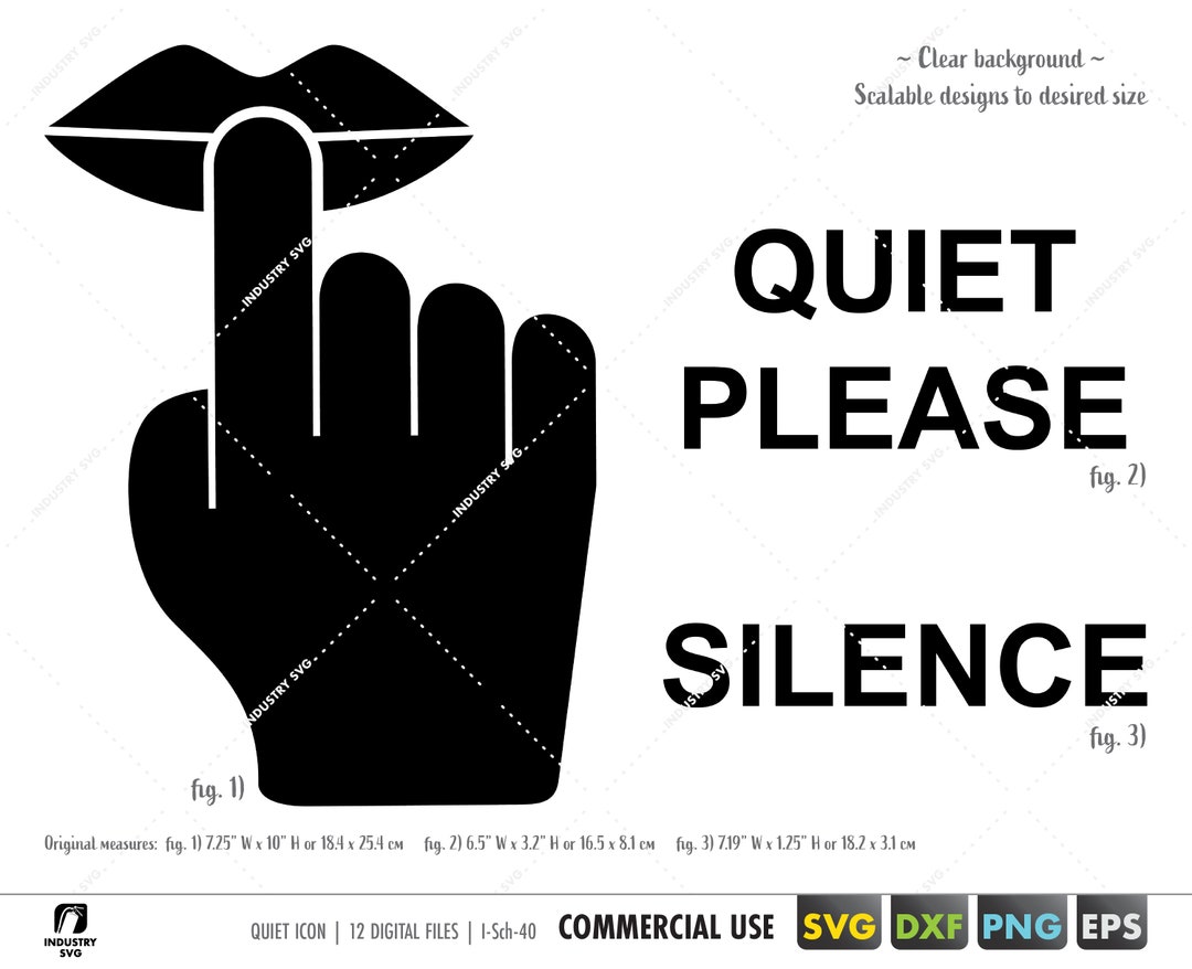 Quiet Sign Svg, Silence Sign Svg, Quiet Vectors, Quiet Sign for Cricut ...