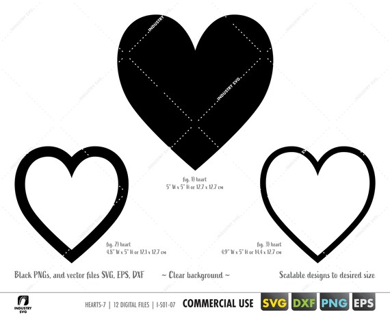 heart svg heart clipart Valentine printables basic heart shapes svg ...