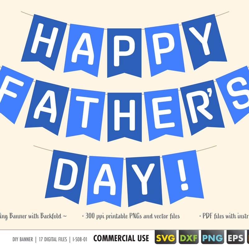Happy Fathers Day Banner - Etsy