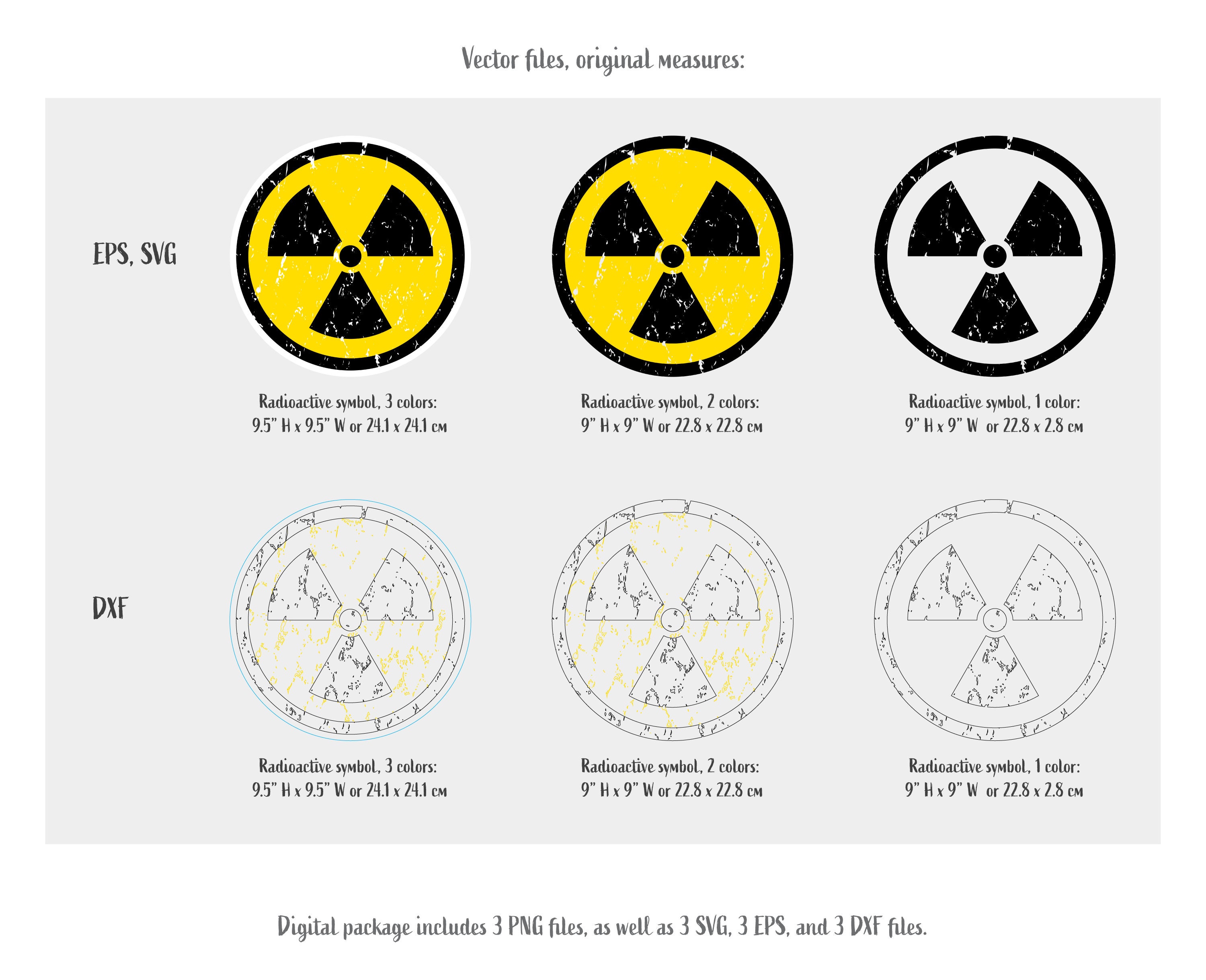 Distressed Radiation Symbol Svg, Radiation Sign, Grunge Radioactive ...