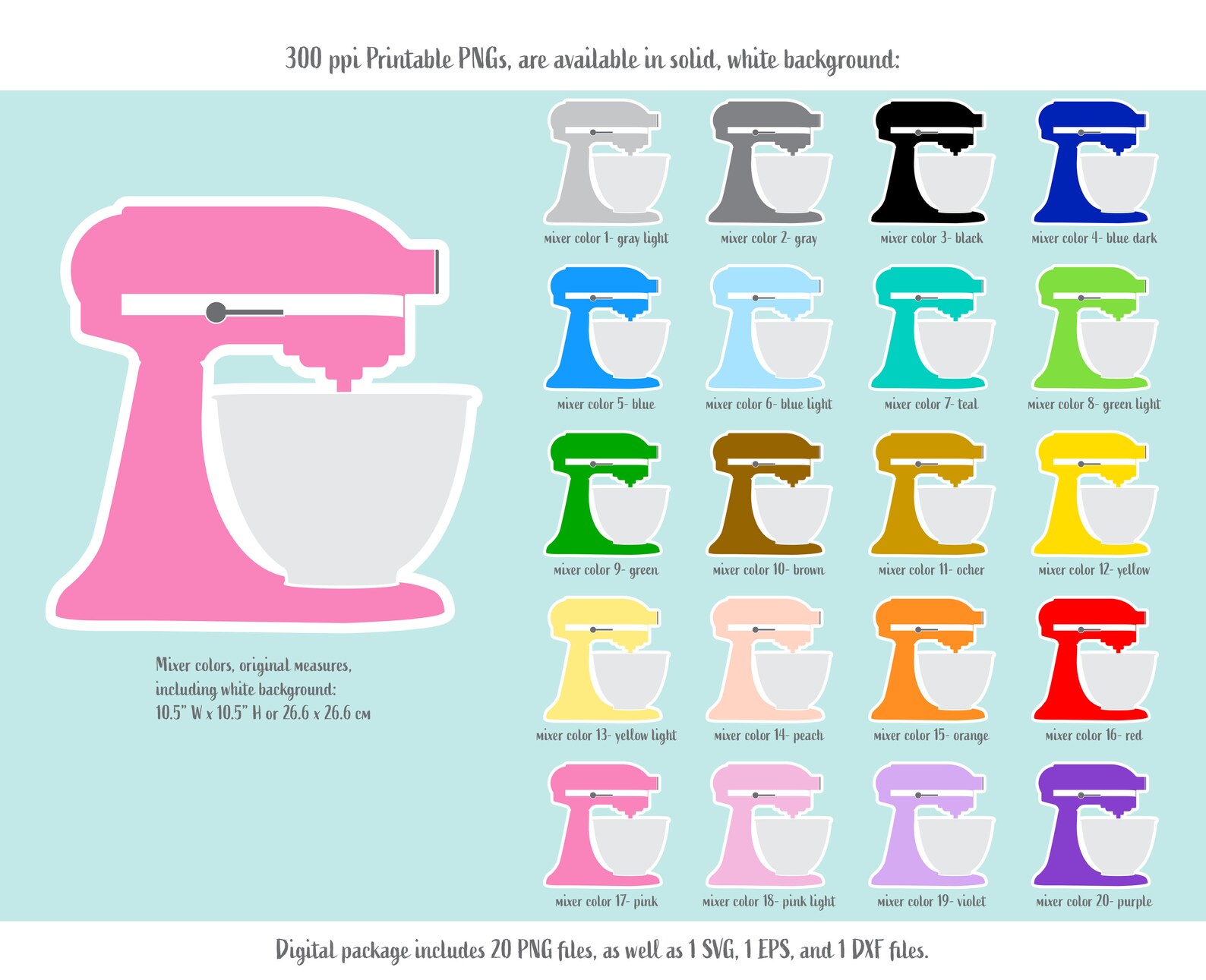 Stand Mixer Svg Baking Utensils Clipart Kitchen Electric - Etsy