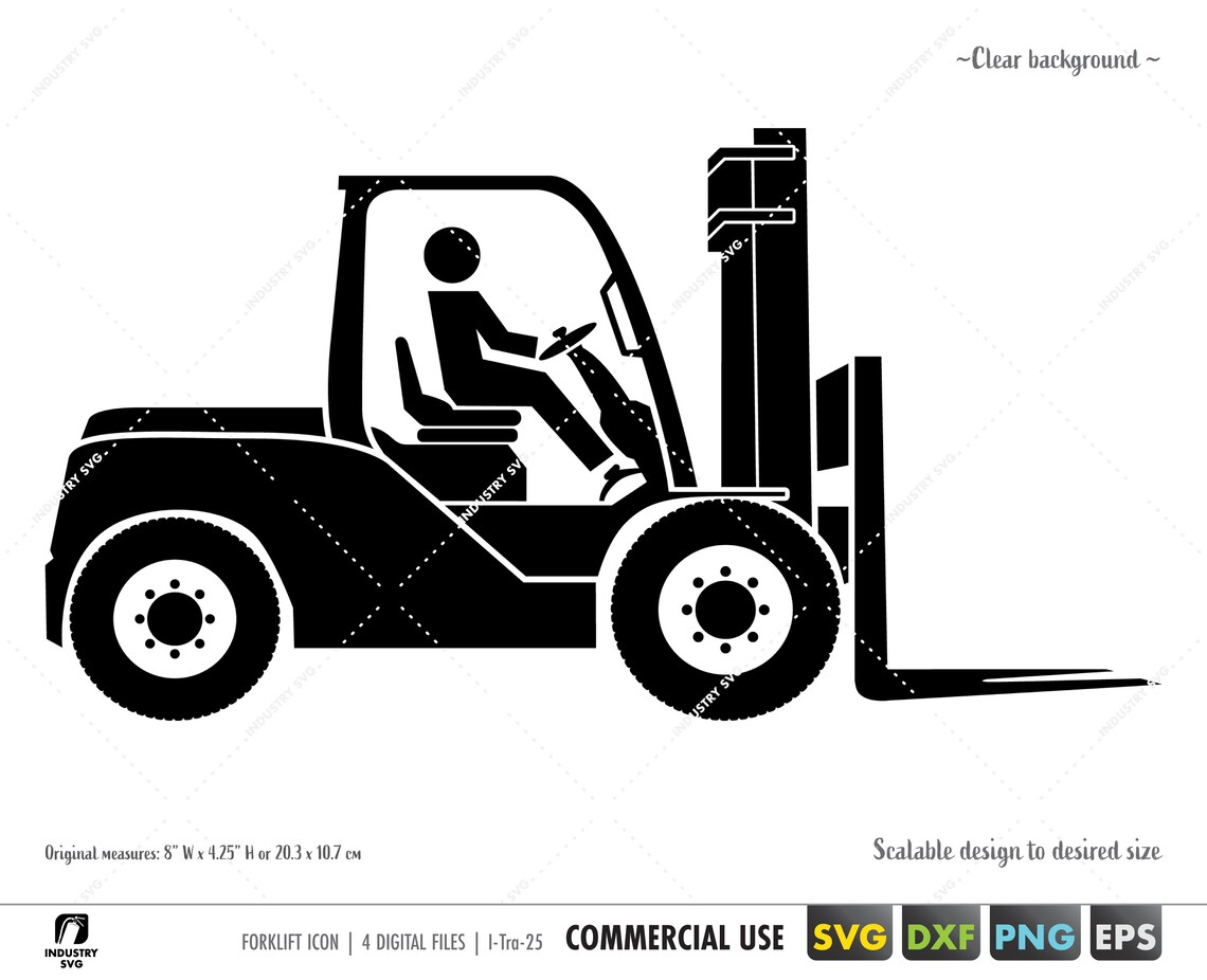 Forklift Svg File Lift Truck Svg Fork Lift Vector - Etsy