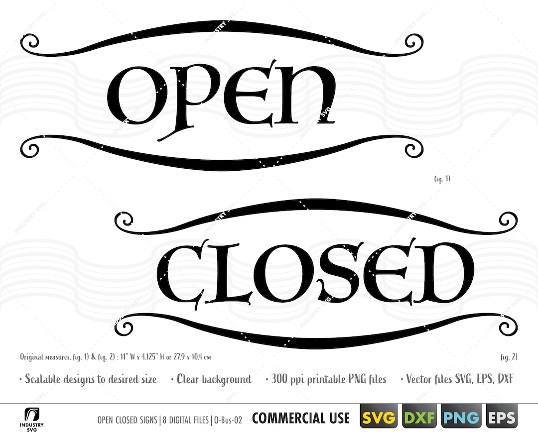 Open Closed Signs Svg, Open Sign for Business, Open Sign for Door Svg ...