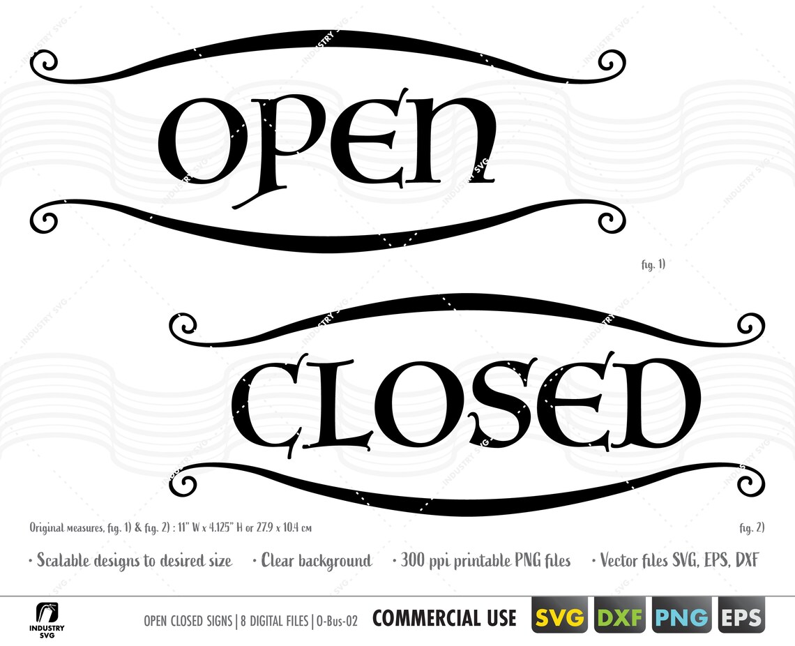 Open Closed Signs Svg, Open Sign for Business, Open Sign for Door Svg ...