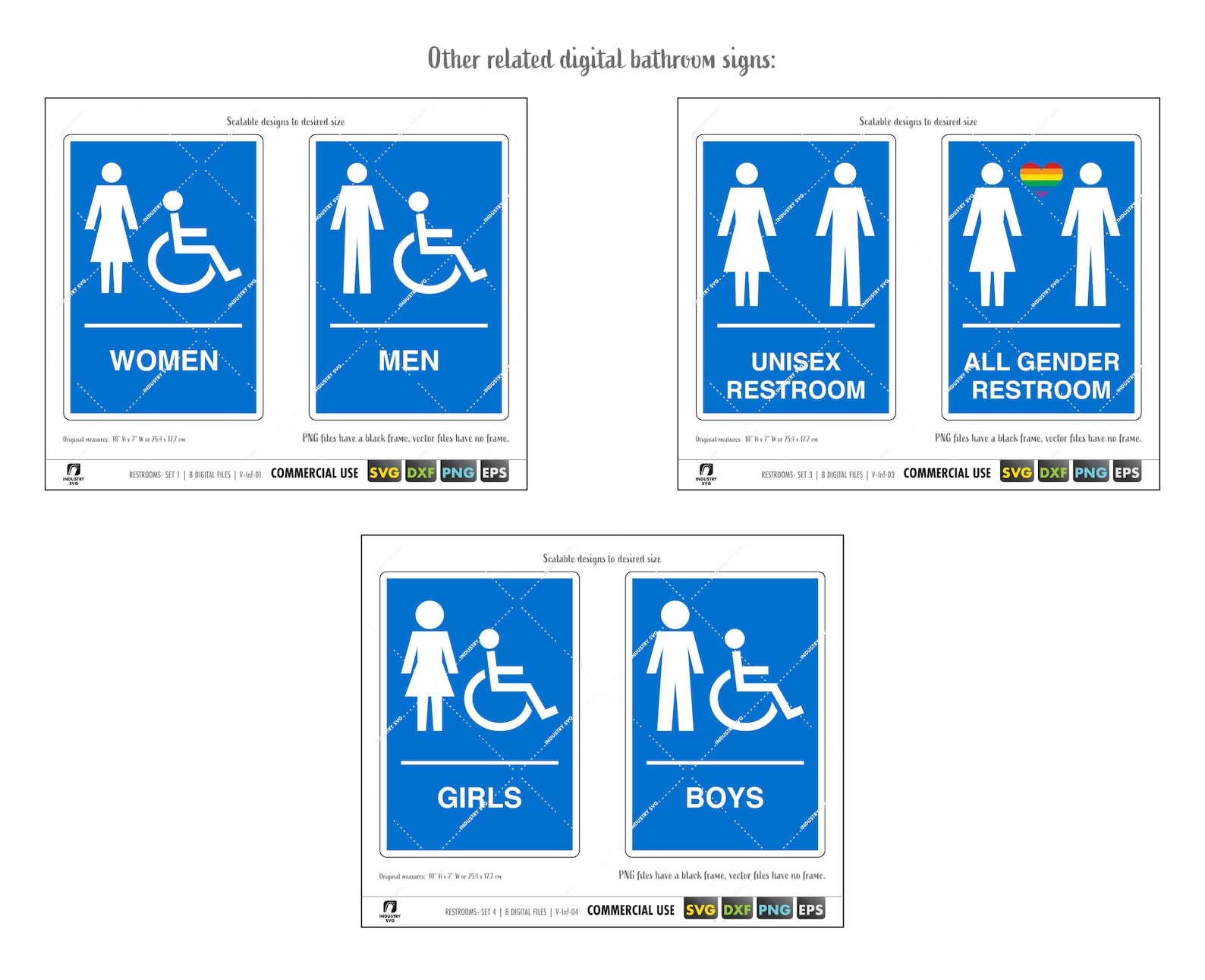 Boys and Girls Restroom Sign Svg Restroom Svg Bathroom Sign | Etsy