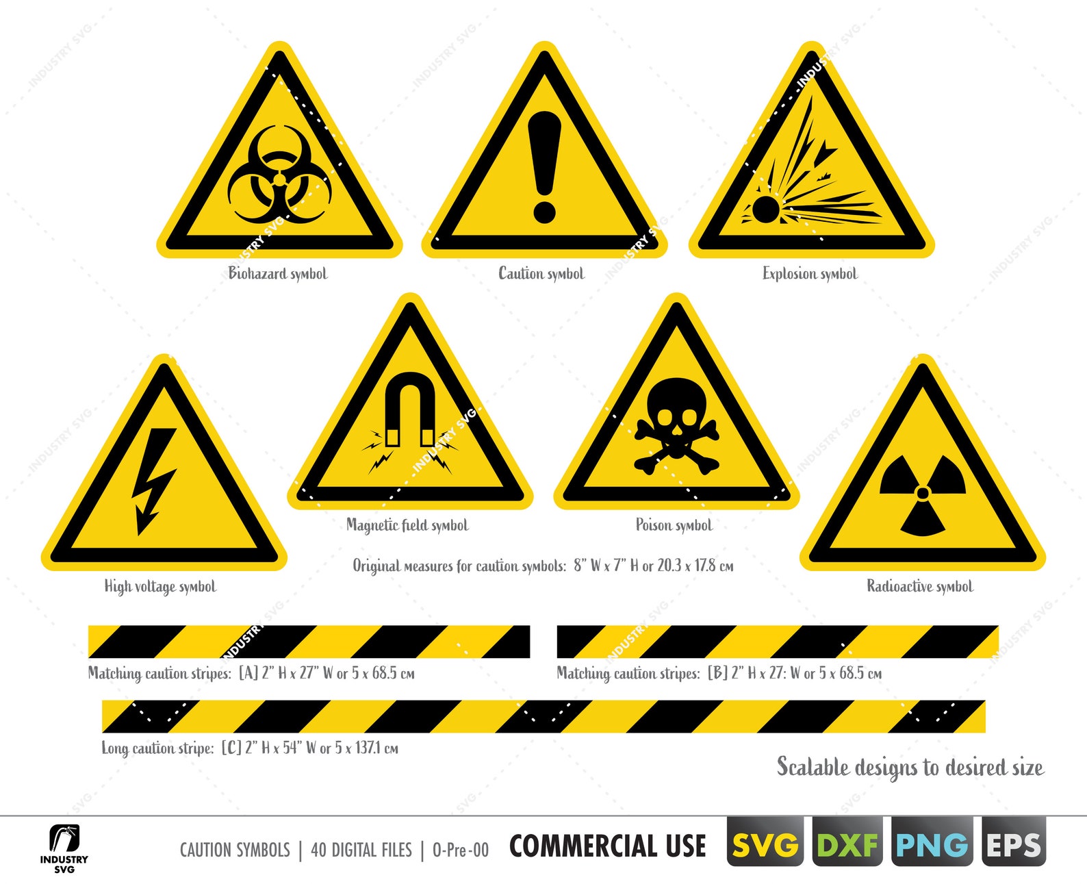 Señales de precaución svg, símbolos de advertencia svg, eps, dxf png ...