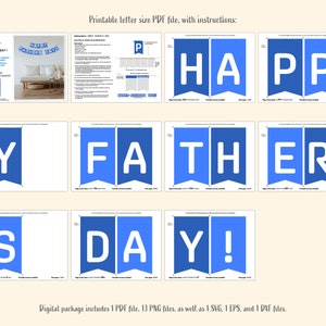 Printable Father’s Day Banner Pdf, Happy Father’s Day Banner, Instant ...