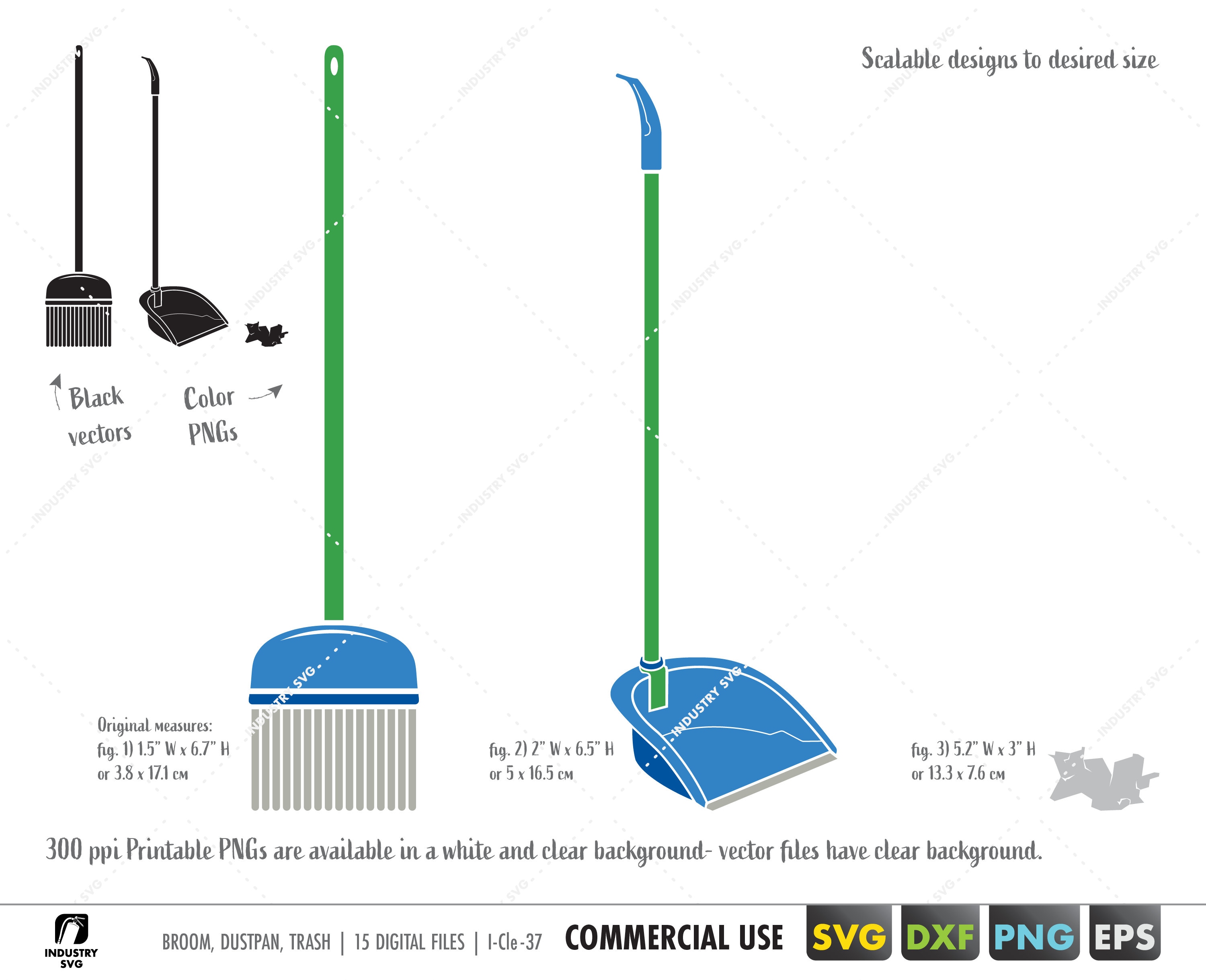 Broom And Dustpan Clipart Black And White