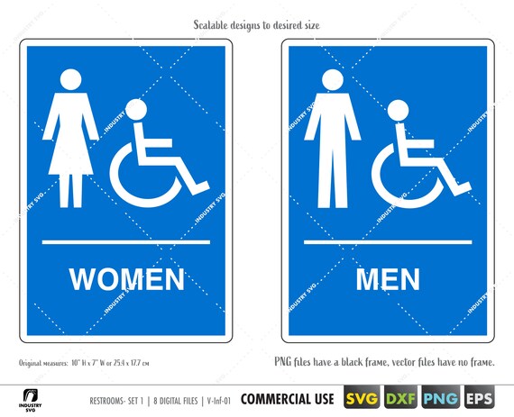 Restroom Sign Svg Restroom Svg Bathroom Sign Svg Bathroom | Etsy Canada