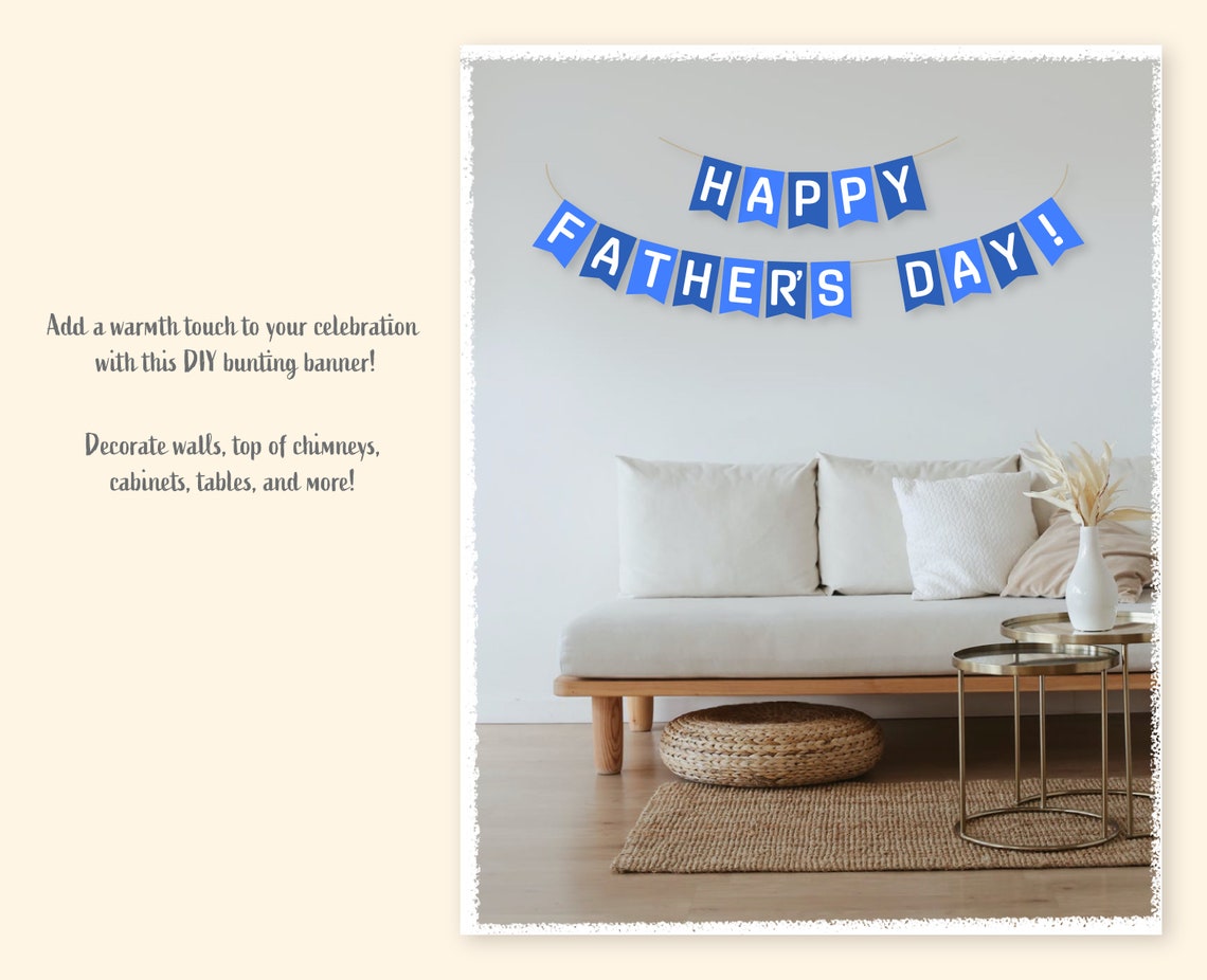 Printable Father’s Day Banner Pdf, Happy Father’s Day Banner, Instant ...