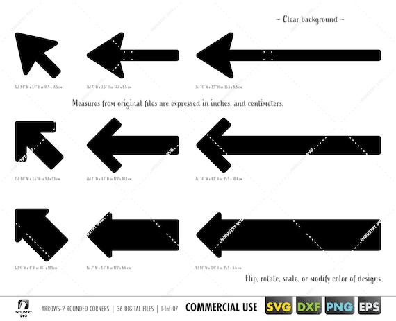 Basispijlen svg pijlen clipart pijl svg bundel arows clip | Etsy