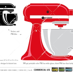 Stand Mixer Svg, Baking Utensils Clipart, Kitchen Electric Mixer Svg ...