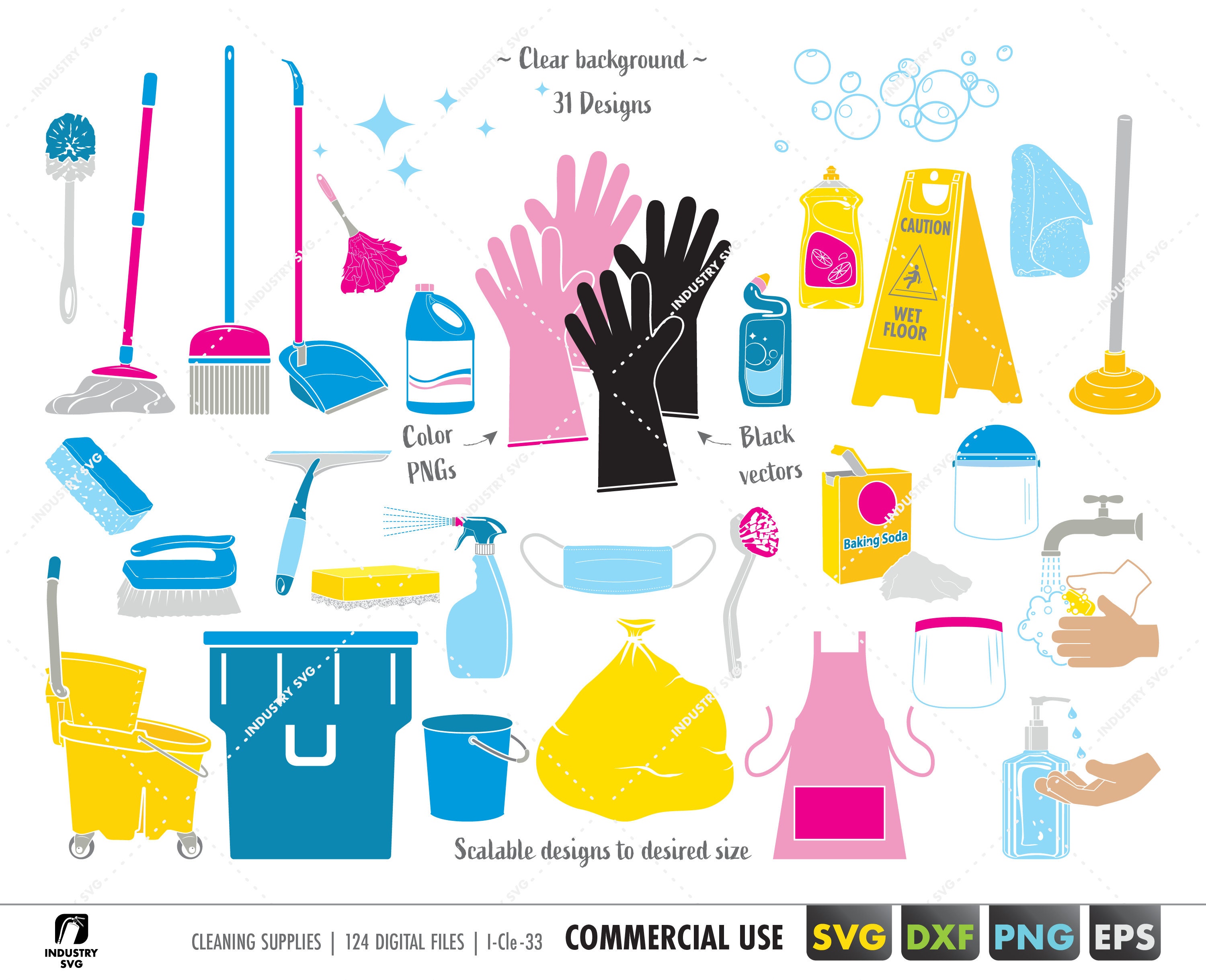 Cleaning supplies svg janitorial svg cleaning svg cleaning - Etsy