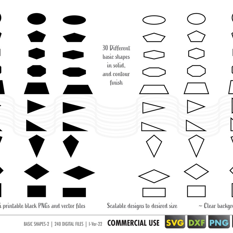 Basic Shapes Svg - Etsy