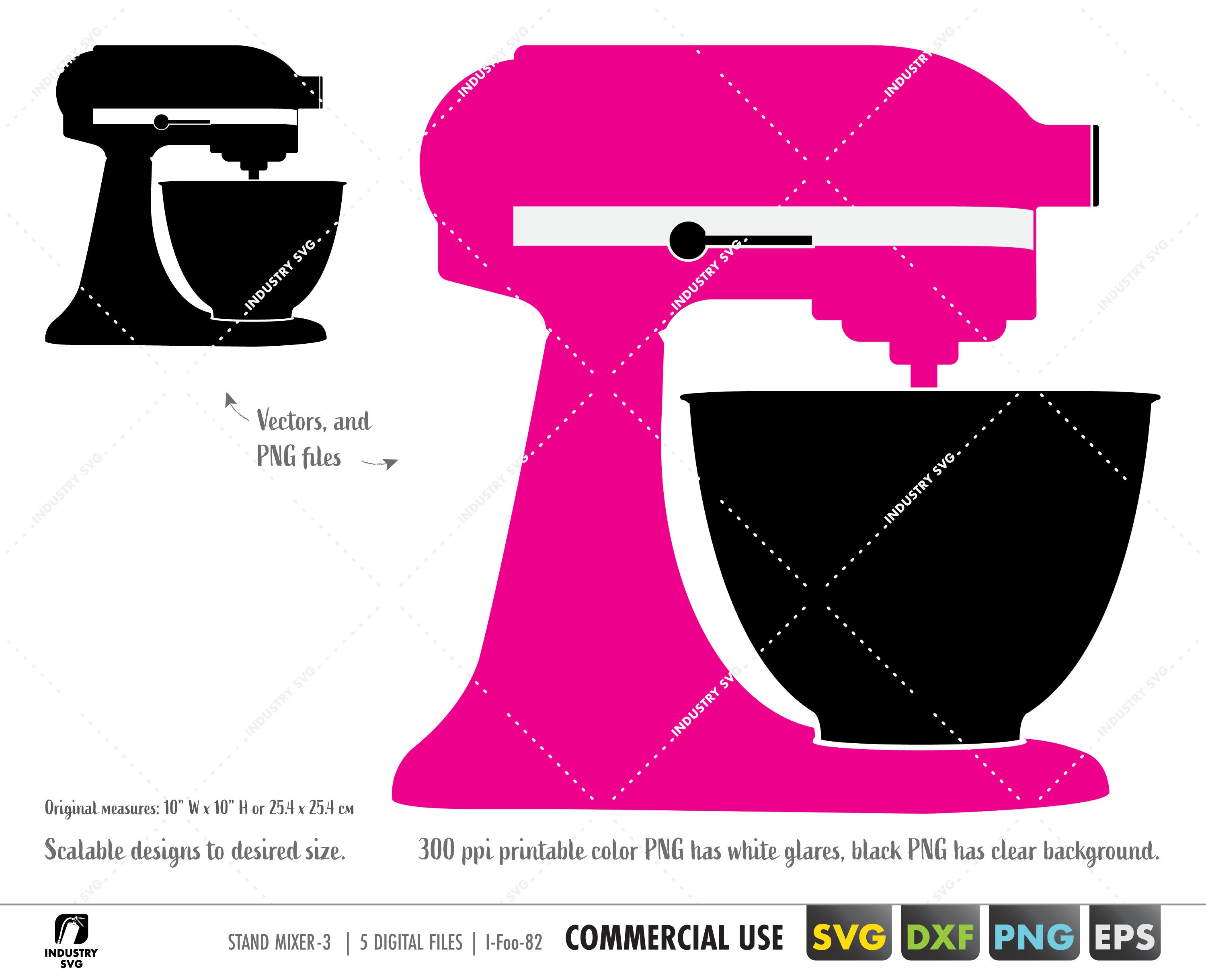 Stand mixer svg baking utensils clipart kitchen electric | Etsy