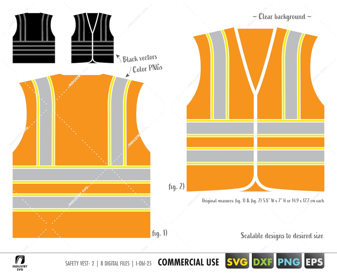 Safety Vest Svg, Safety Vest Clipart, Construction Vest Svg ...