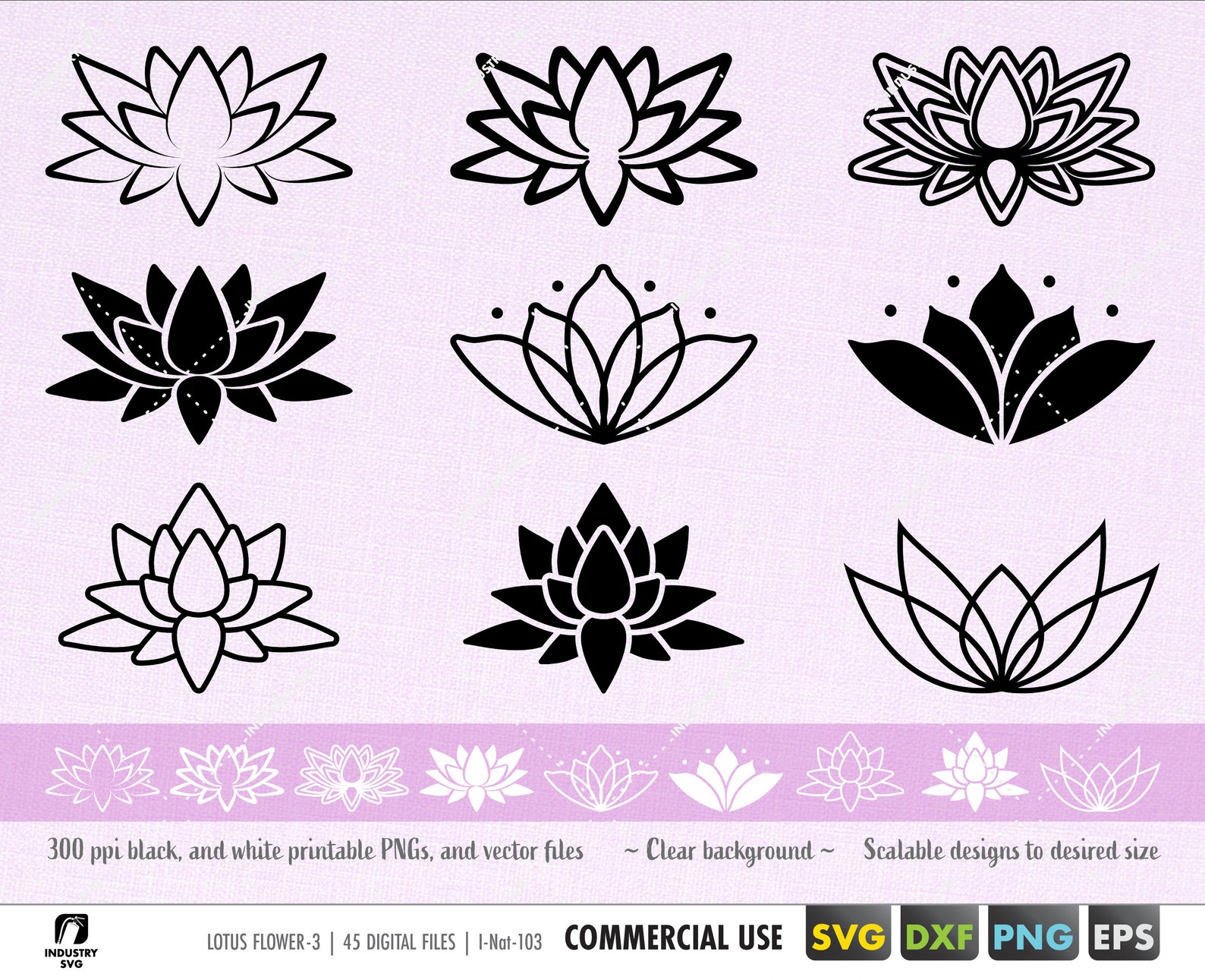Lotus Flower Bundle Svg Yoga Digital Cut File for Cricut | Etsy