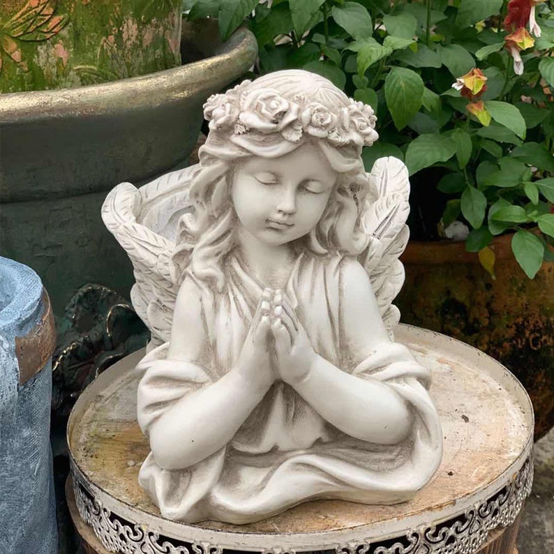 MOLD Praying Angel Statue Wings Succulent Plant Pot Mould Home - Etsy