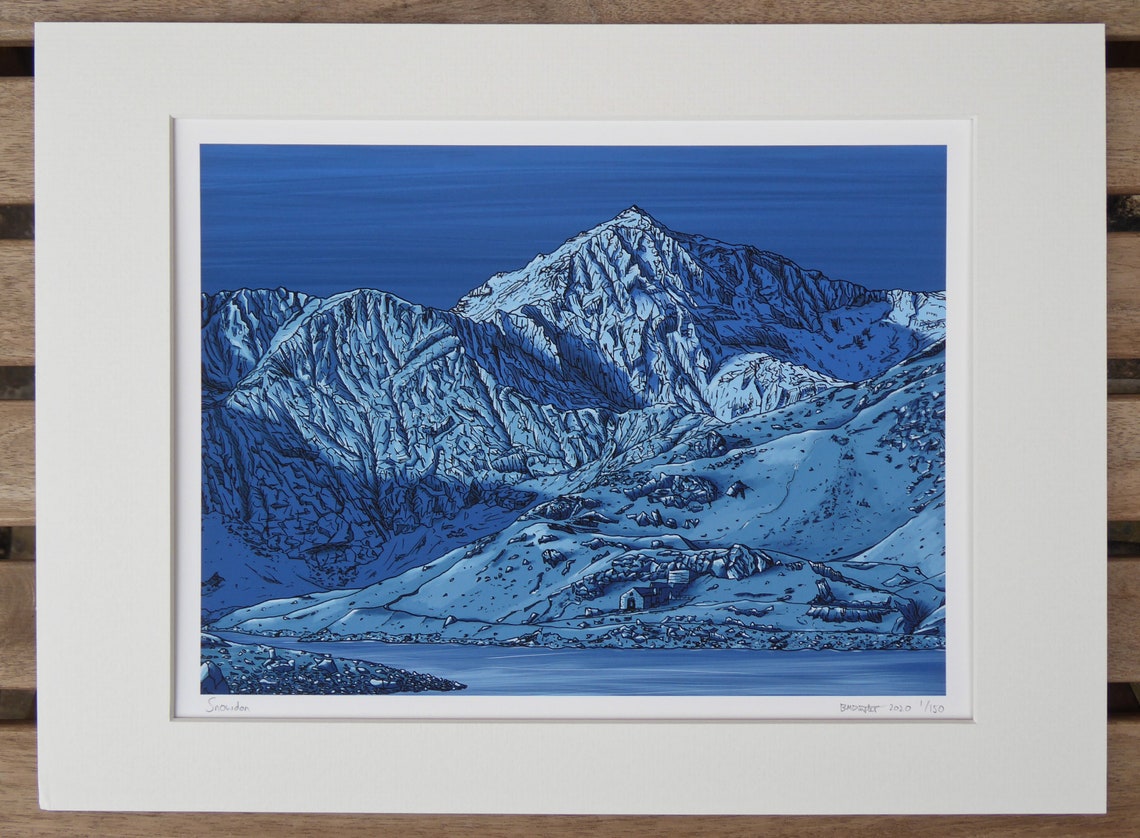 Snowdon Wales Limited Edition Mounted Giclée Print - Etsy