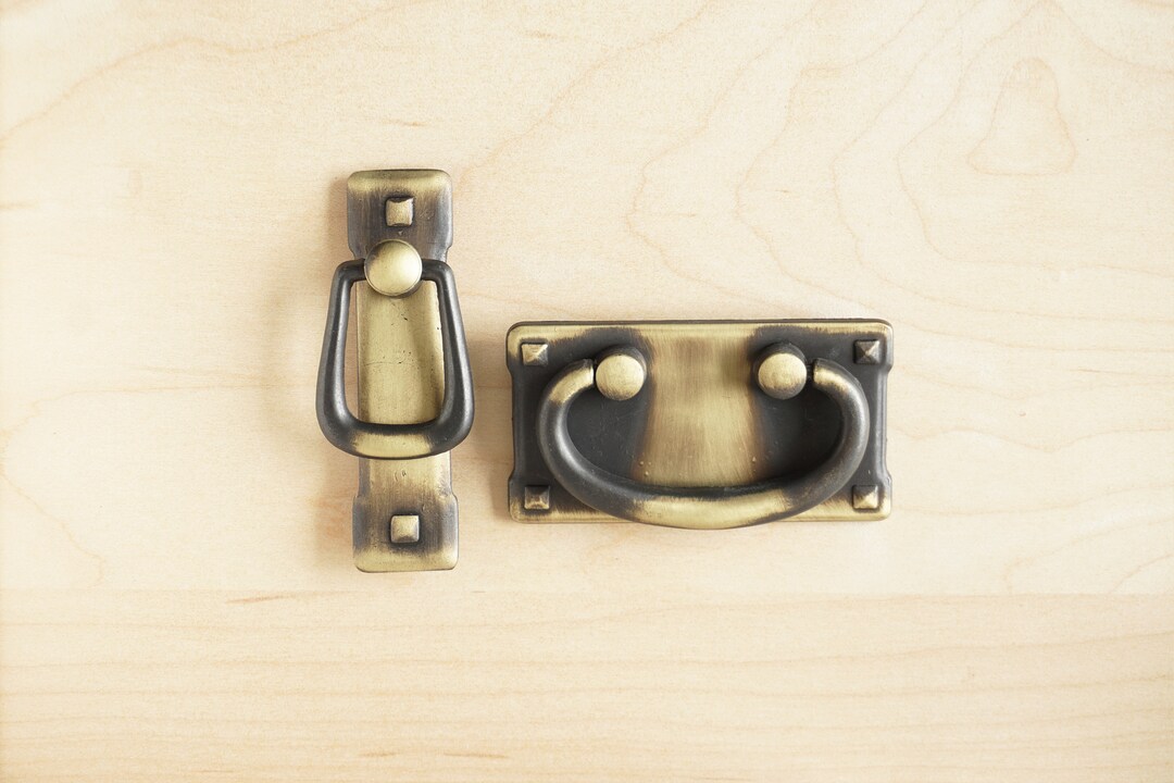 CRAFTSMAN Style Drop Bail Pull | Weathered Antique Brass | 1995 Vintage ...