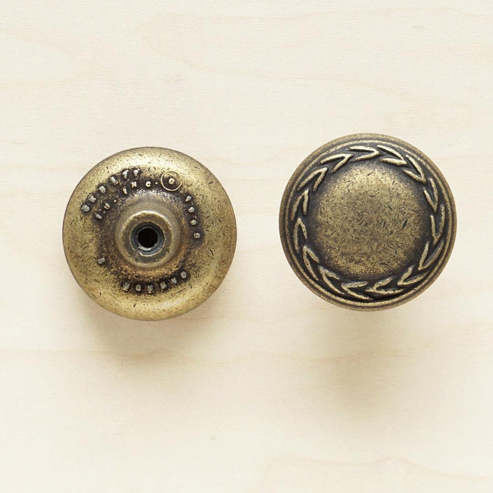 1 1/4" KNOB | Antique Style Metal Knob - Decorative Hardware, Furniture ...