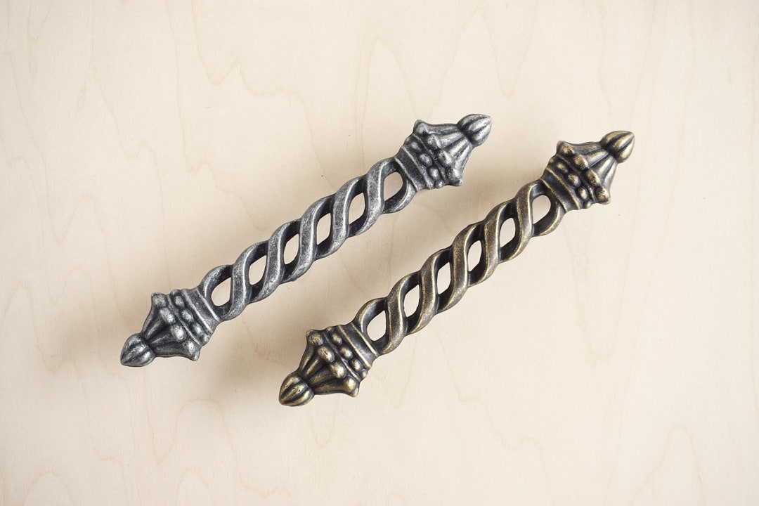 6" TWIST | Vintage Style Handle, Metal Twist Handle, Decorative ...