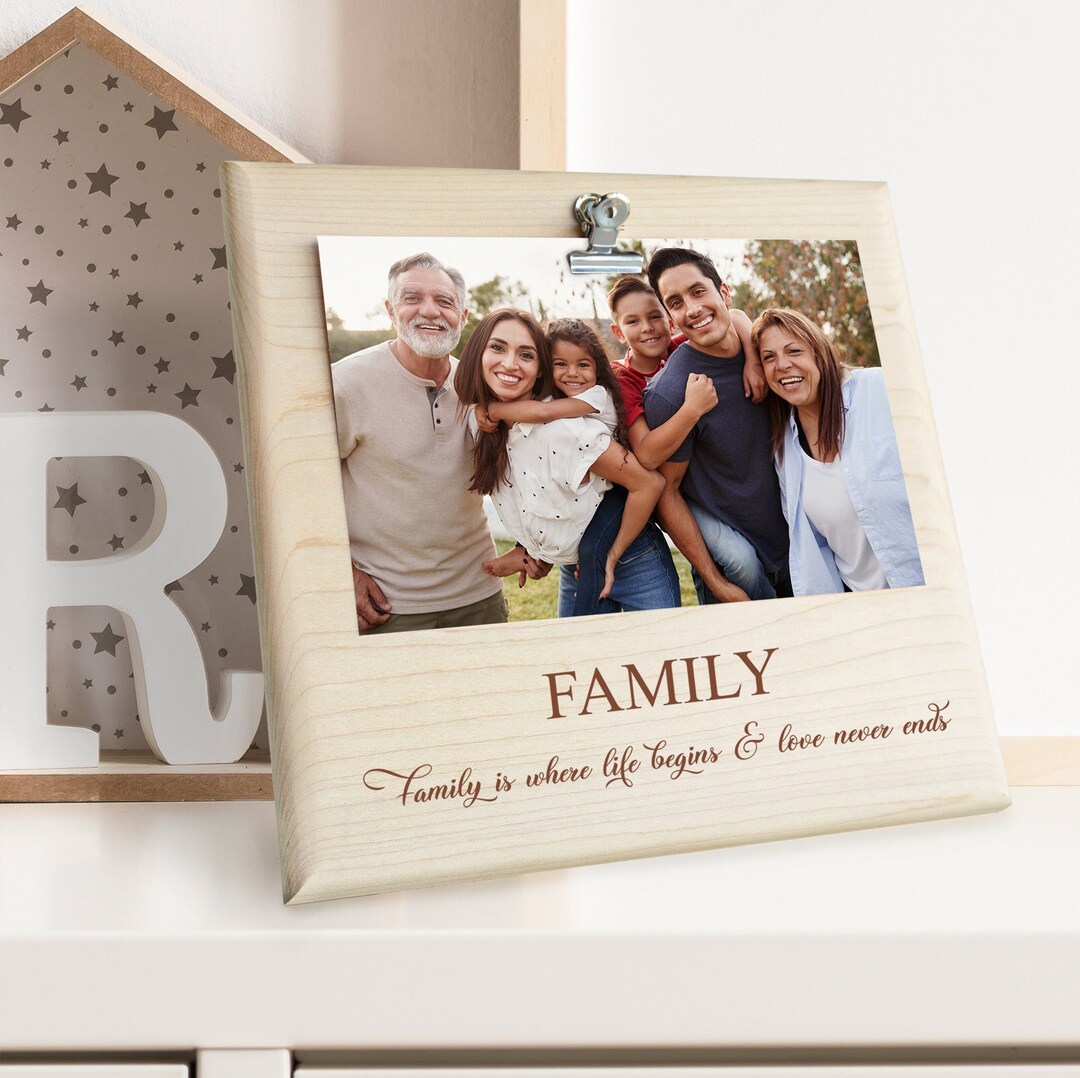 FAMILY Solid Maple Desk Picture Frame Handcraft Handmade - Etsy