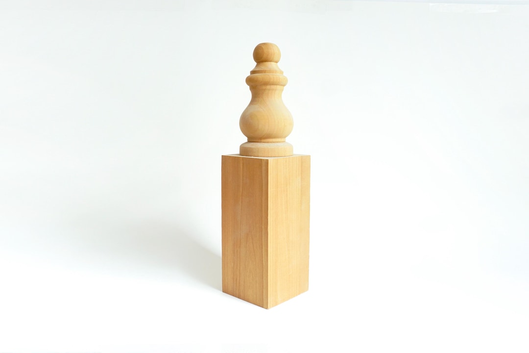 CHERRY Wood Finial | Traditional Vintage Style Wooden Finial, DIY ...