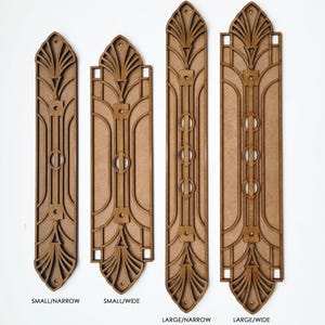 SKYLINE - Large/wide | Art Deco Backplate, Decorative Door Knob ...