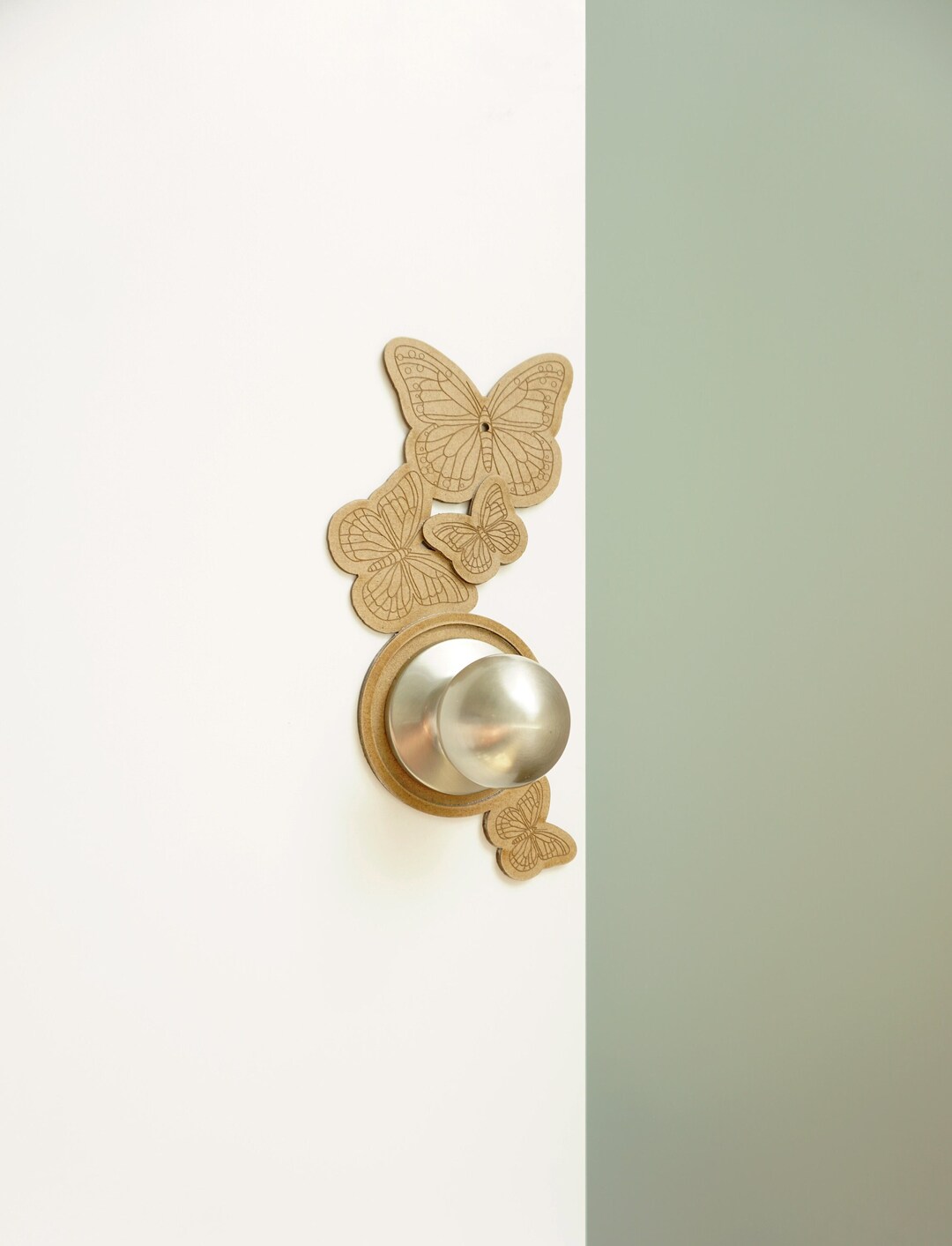 FLUTTERING BUTTERFLY | Decorative Door Knob Backplate, Interior Door ...