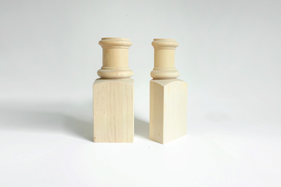 Set of 2 - MAPLE - Plinth | Set of Two Traditional Style Half Round ...